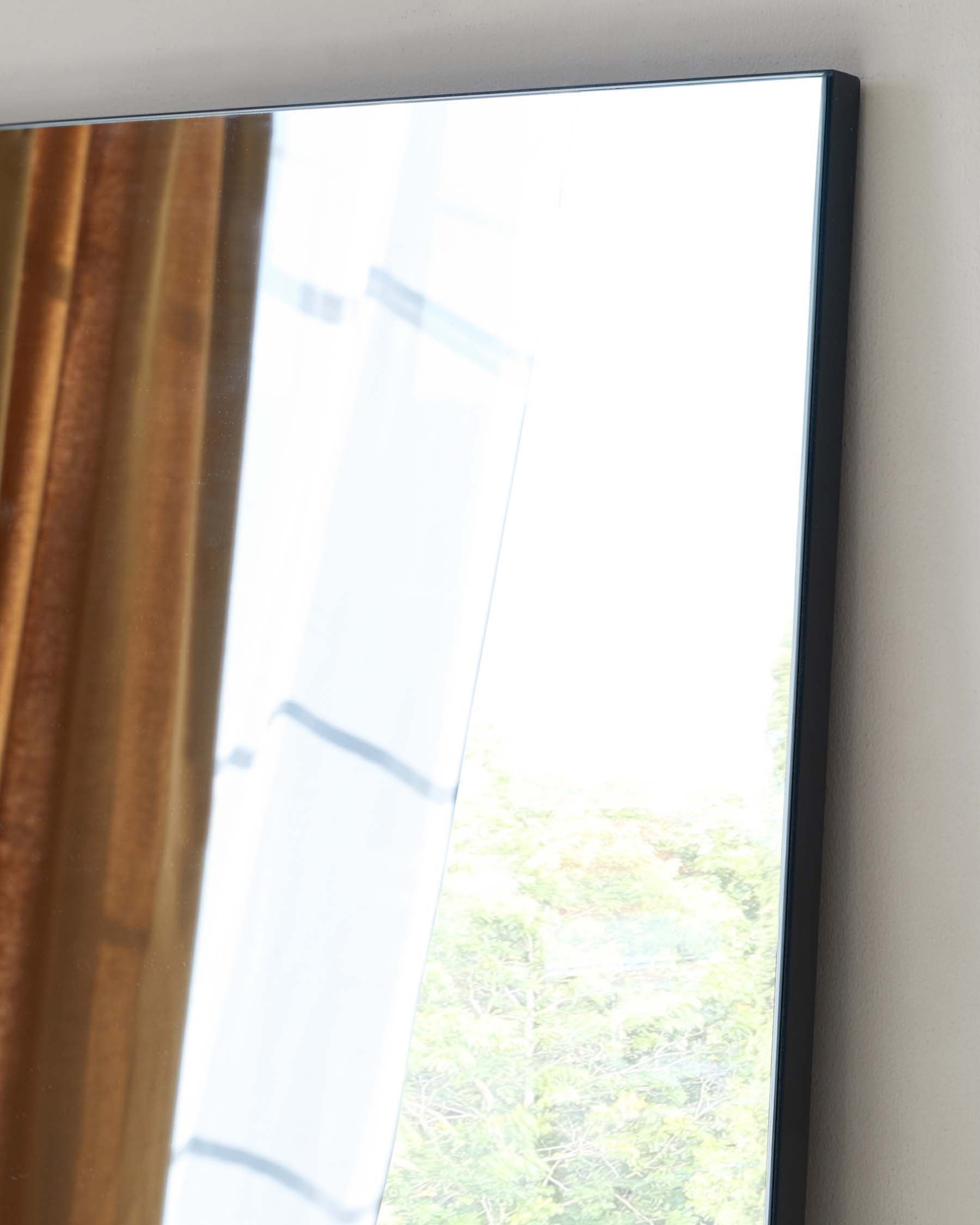 Devin Large Full Length Leaner Mirror Black – Danetti