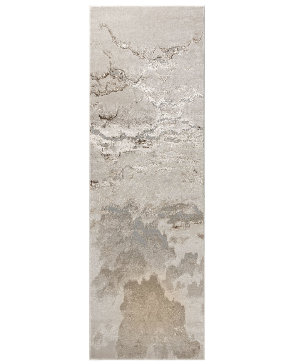 Perla soft gold textured runner rug – Danetti