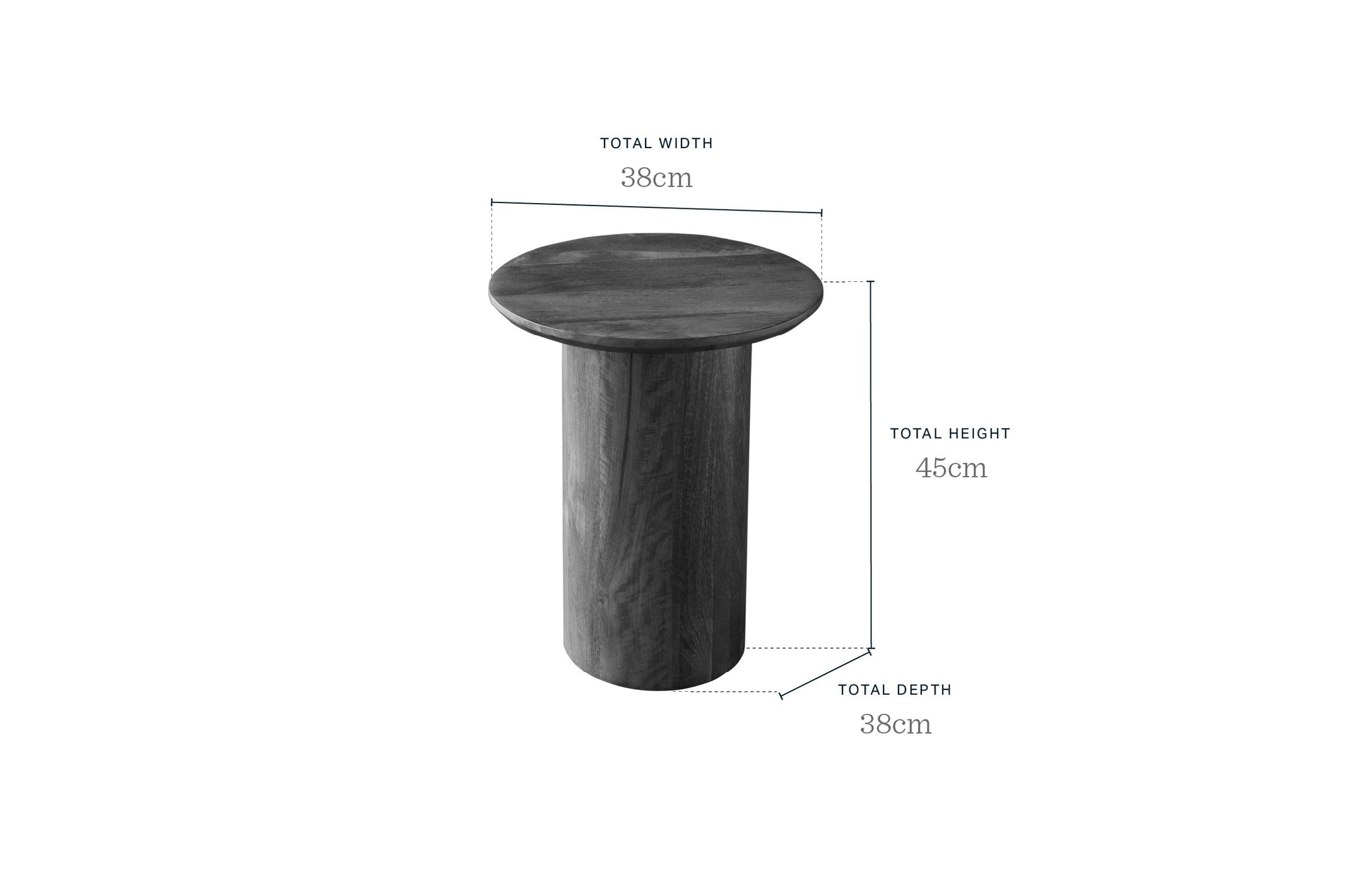 Cara light mango wood side table – Danetti