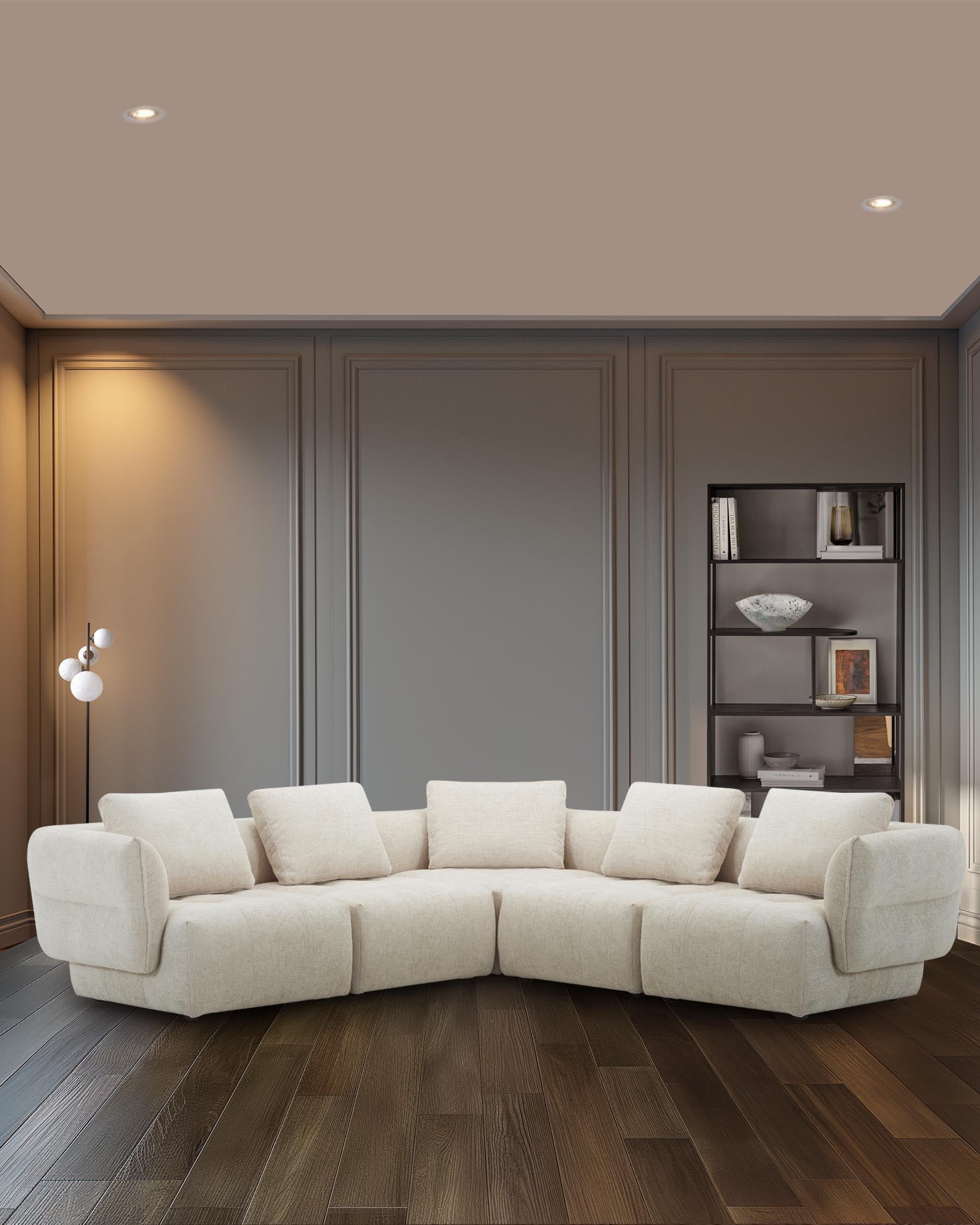 Lillian natural weave large corner sofa – Danetti