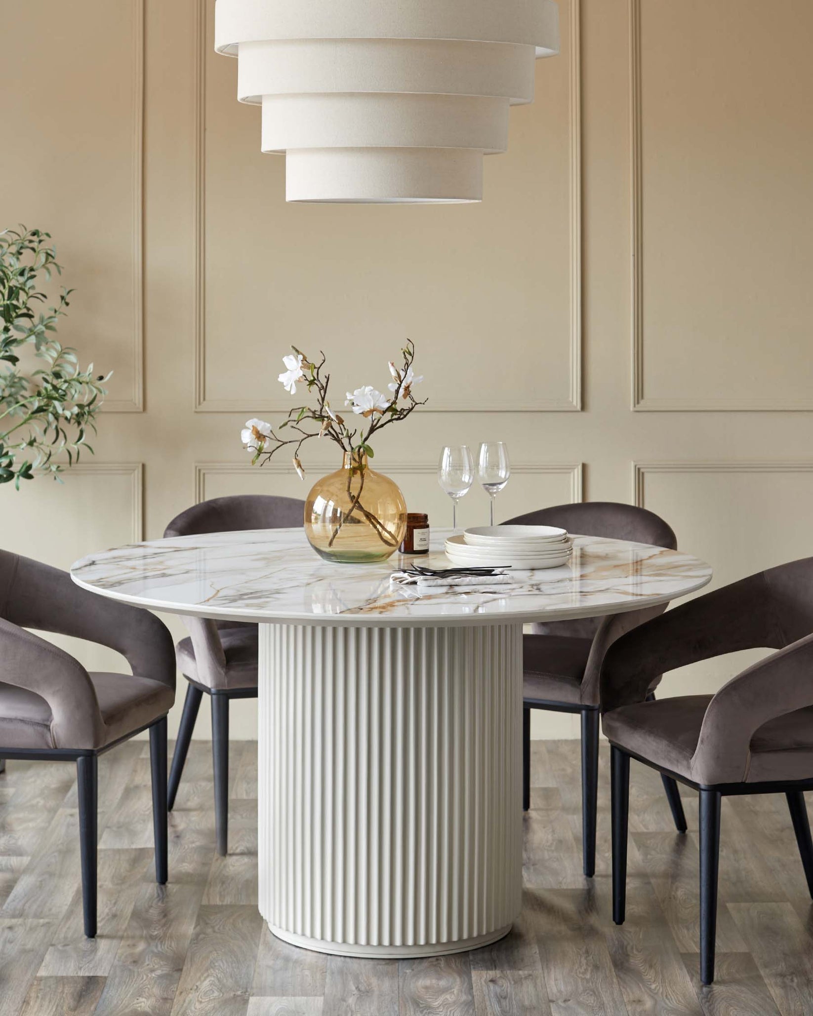 Austin natural ceramic 6 seater dining table – Danetti