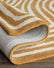 Abstract Swirl Medium Sculpted Wool Rug Ochre – Danetti