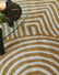 Abstract Swirl Medium Sculpted Wool Rug Ochre – Danetti