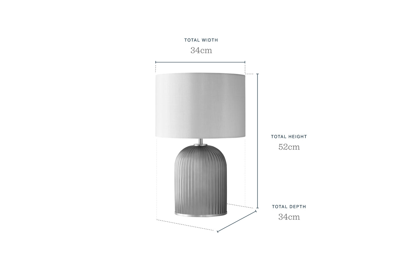 Amalfi Dual-Lit Chrome Table Lamp by Danetti