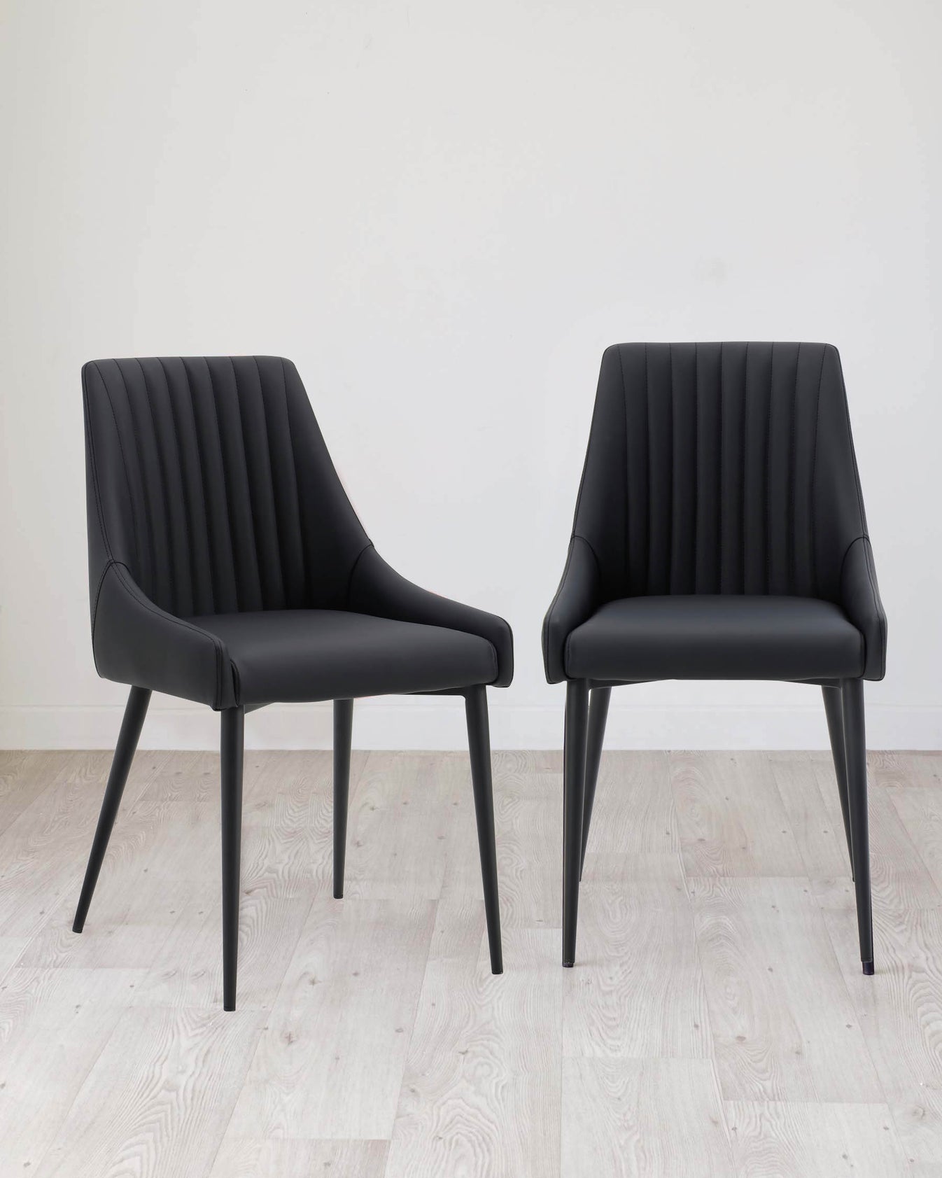 Blakely black faux leather dining chair – Danetti