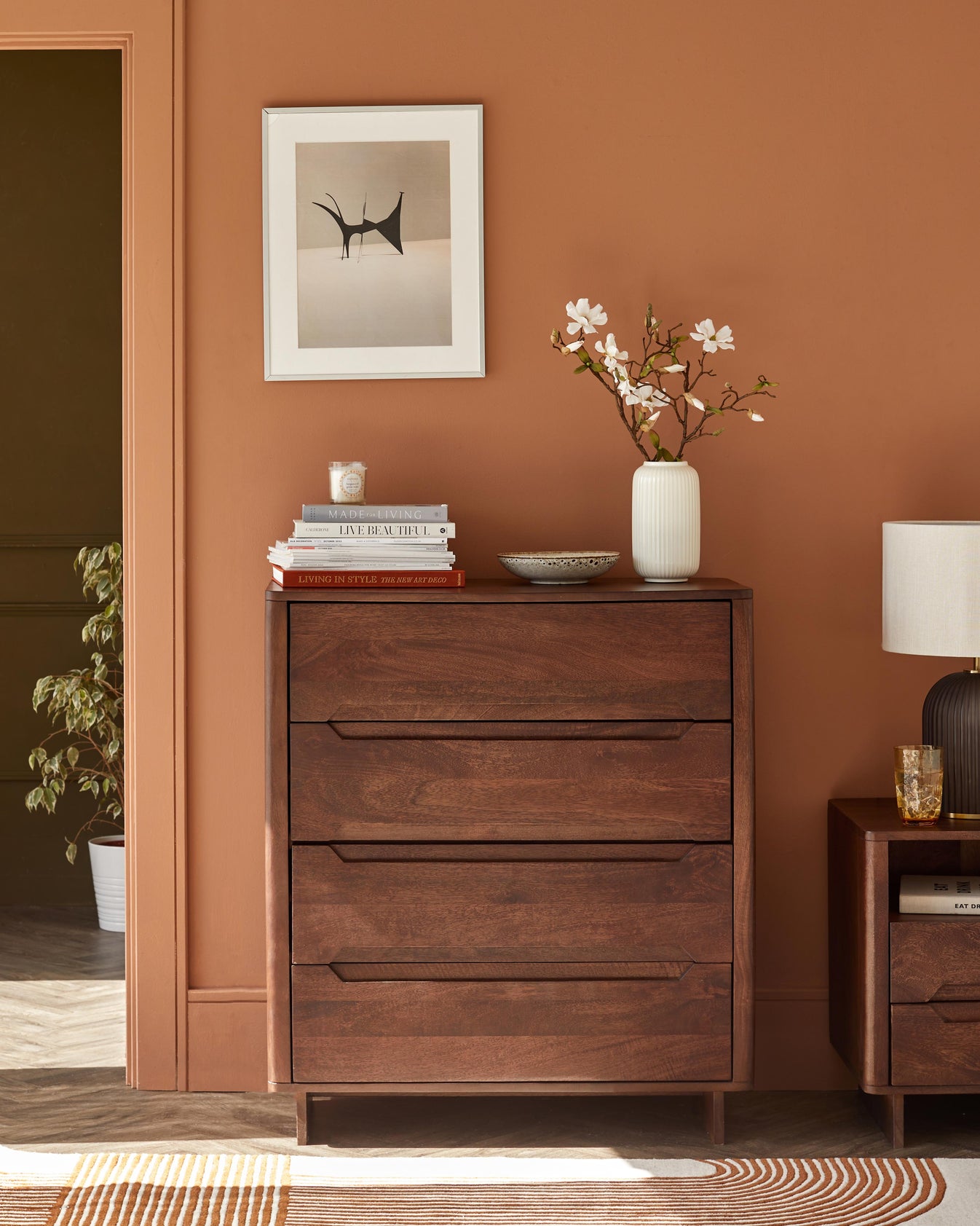 Bryce dark mango wood chest of drawers – Danetti