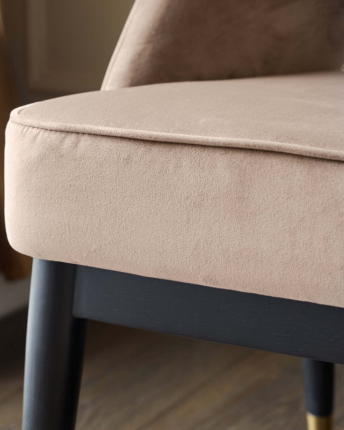Clover Champagne Velvet Dining Bench by Danetti