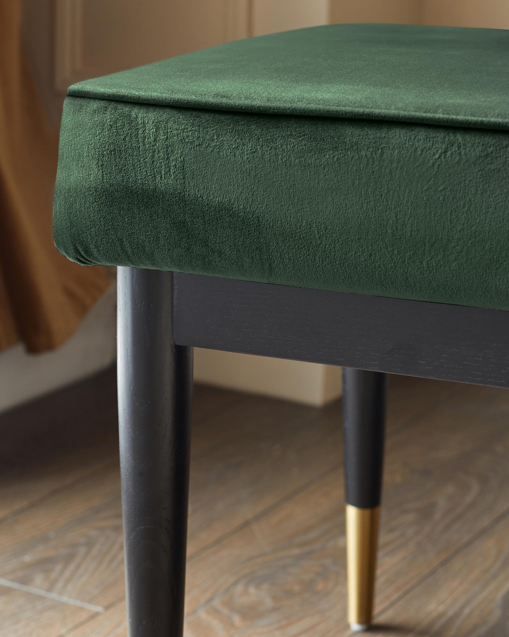 Clover dark green velvet bench without backrest – Danetti