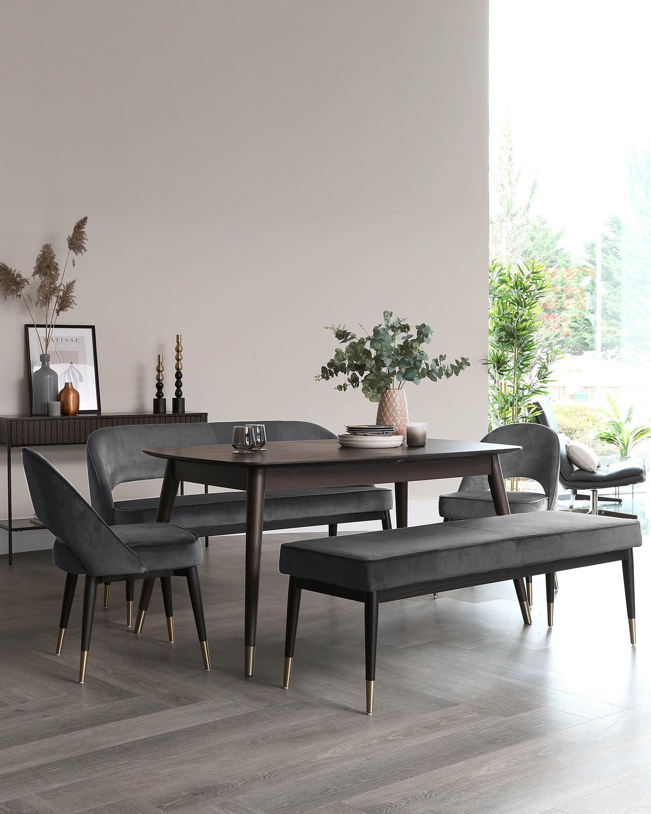 Grey Dining Benches | Designer & Modern Dining Benches – Danetti