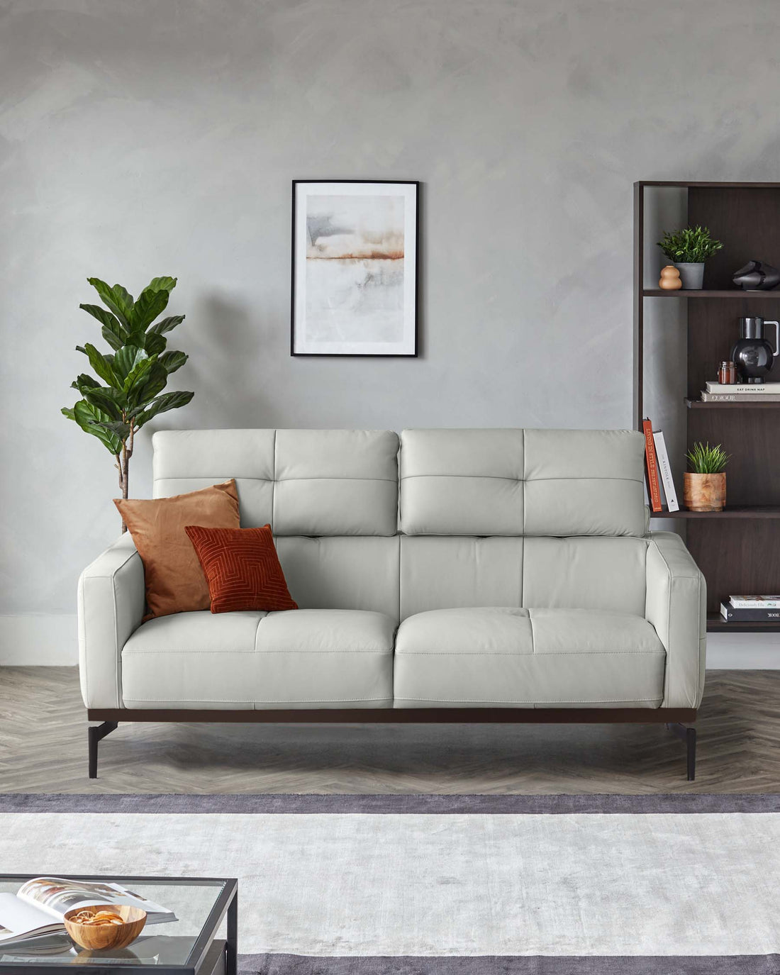 Colton Leather 2 Seater Sofa by Danetti
