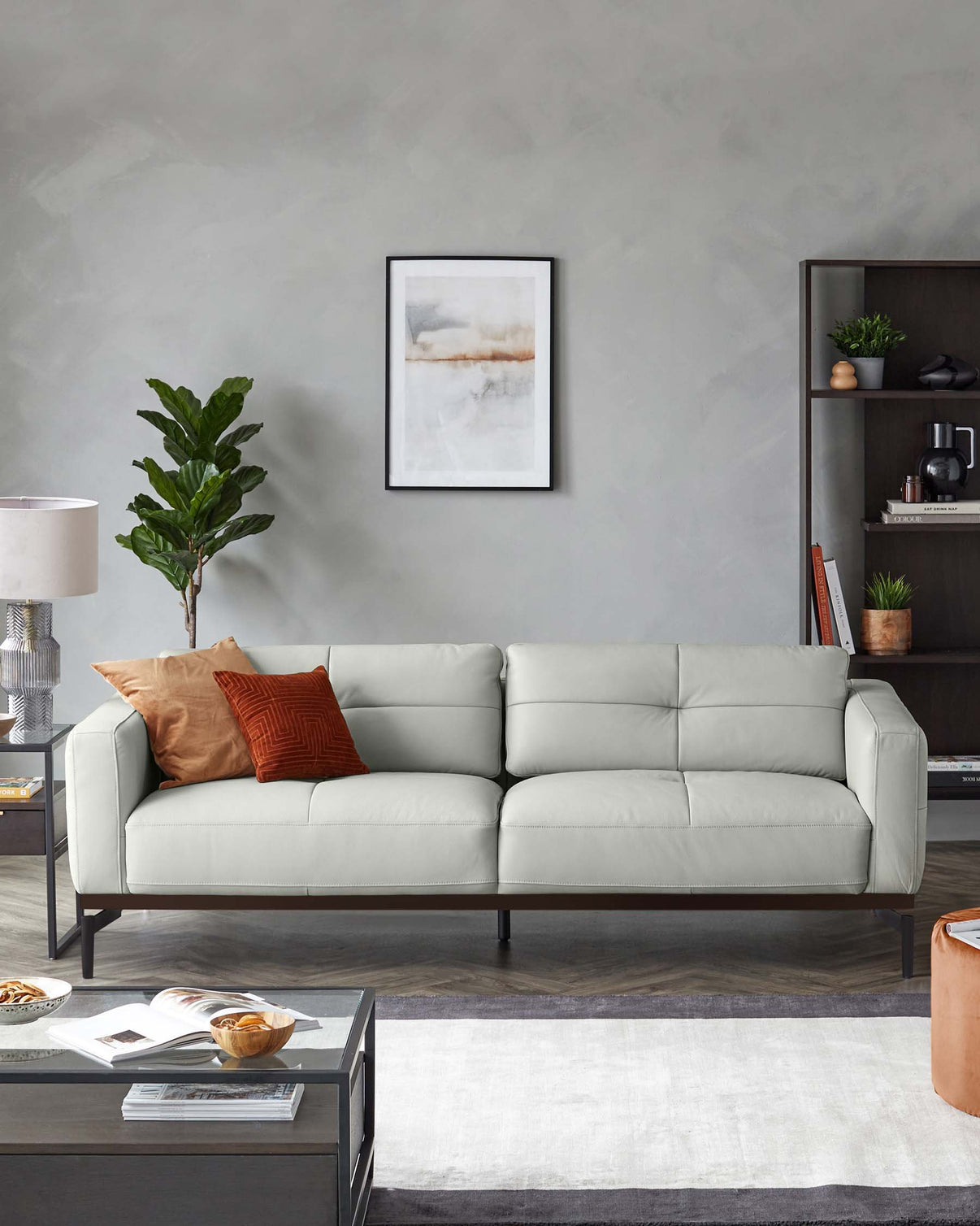 Colton Leather 3 Seater Sofa by Danetti