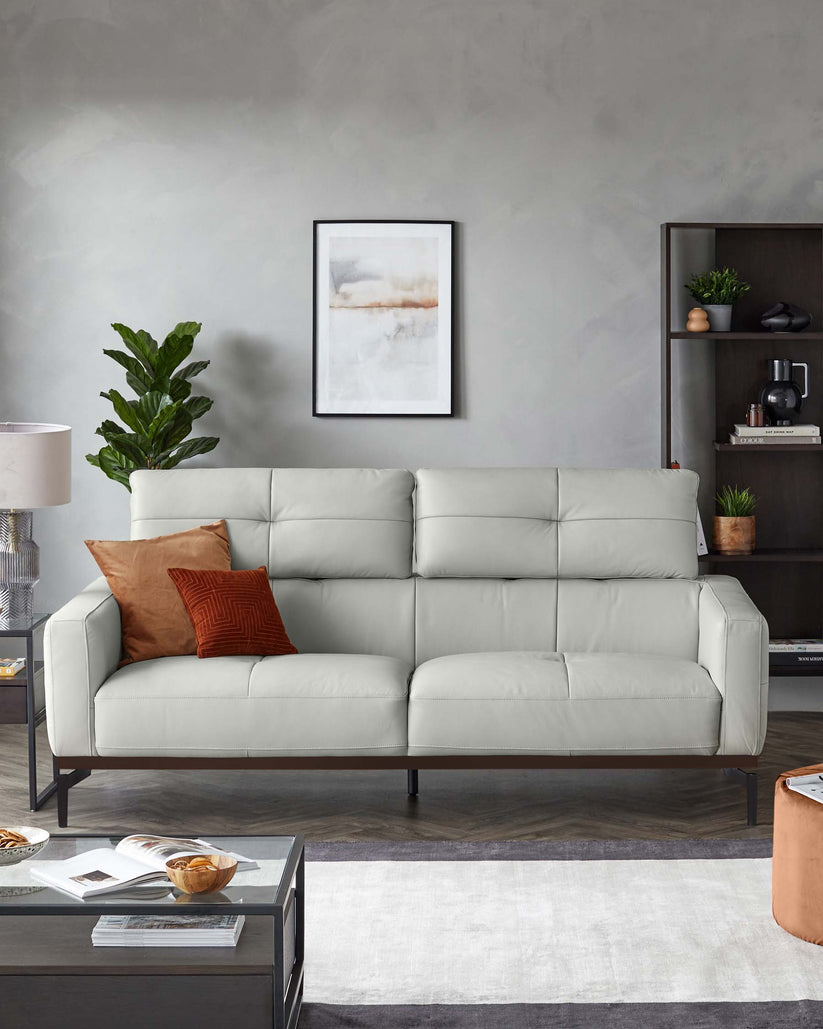 Colton Leather 3 Seater Sofa by Danetti
