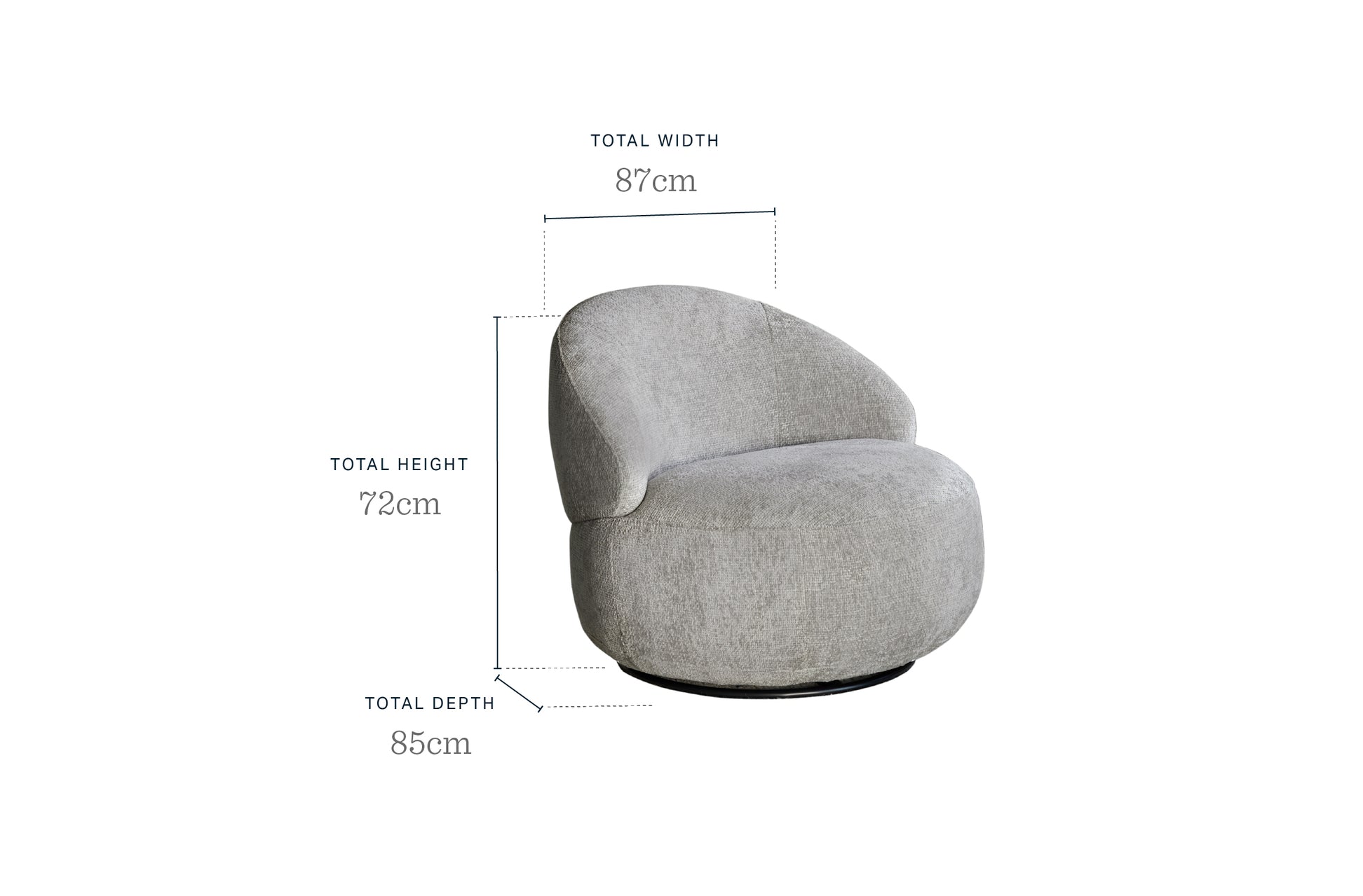 Daphne Ivory Boucle Swivel Accent Chair – Danetti