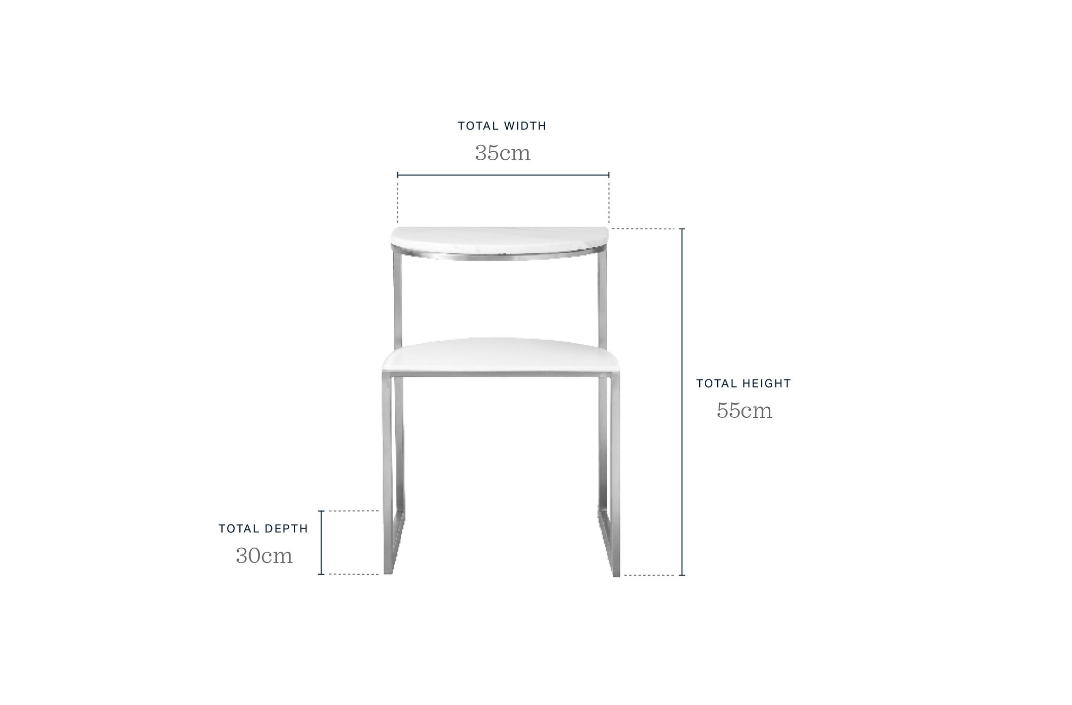 Demi natural ceramic side table – Danetti