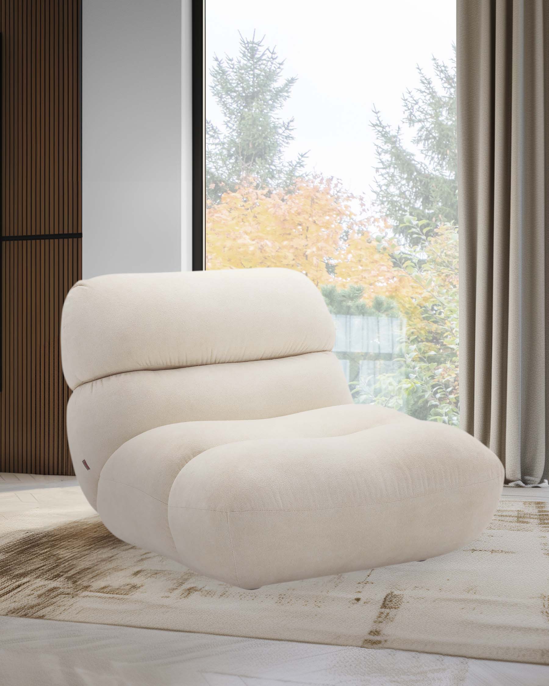 Elijah Ivory Boucle Accent Chair – Danetti