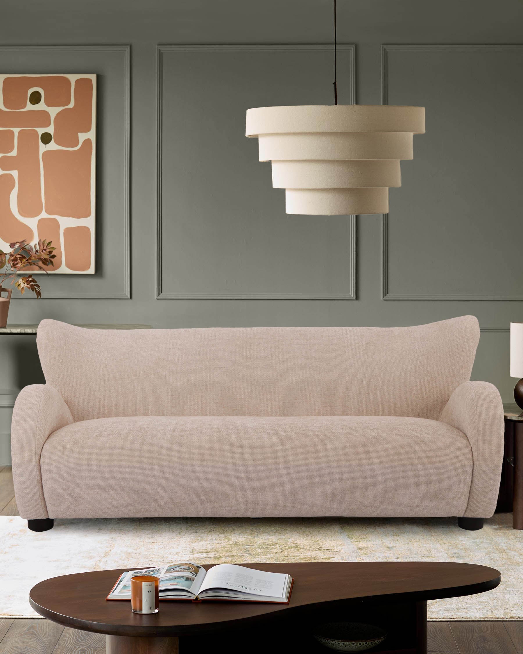 Evelyn natural chunky weave 3 seater sofa – Danetti