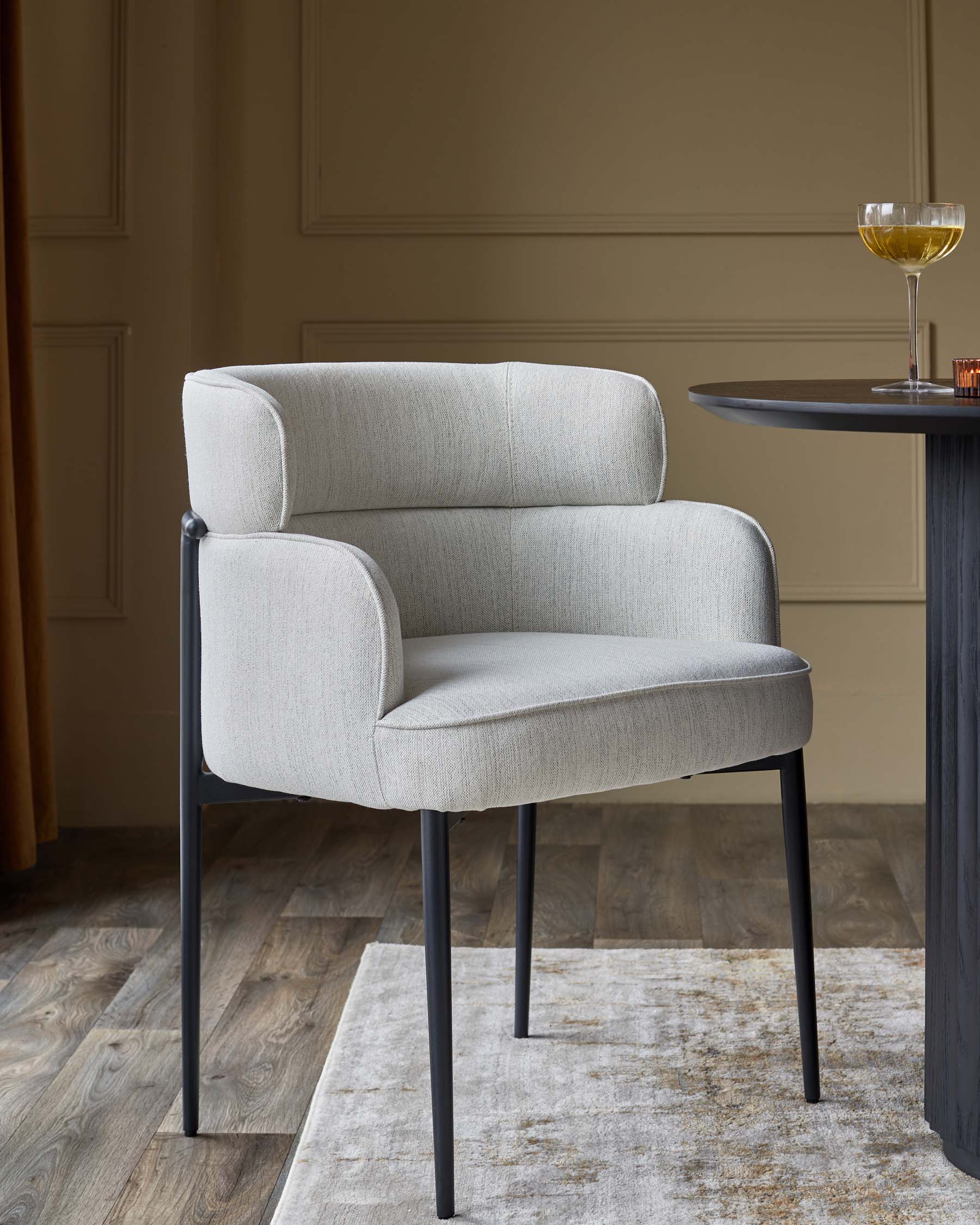 Felix ivory dual tone fabric dining chair – Danetti