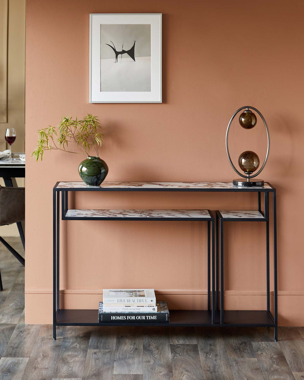 Finley white calacatta ceramic console table – Danetti