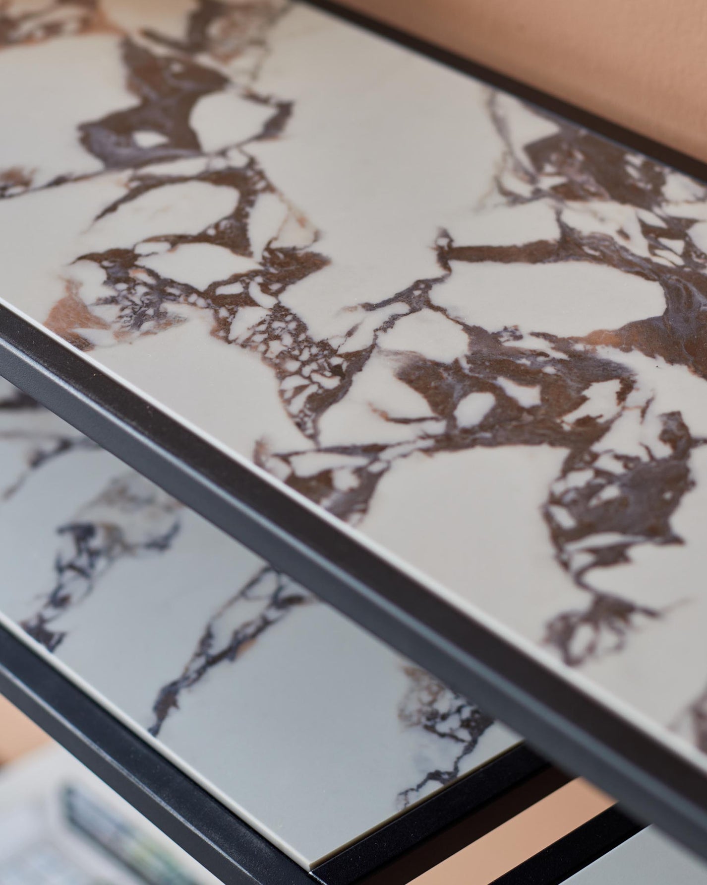 Finley white calacatta ceramic console table – Danetti