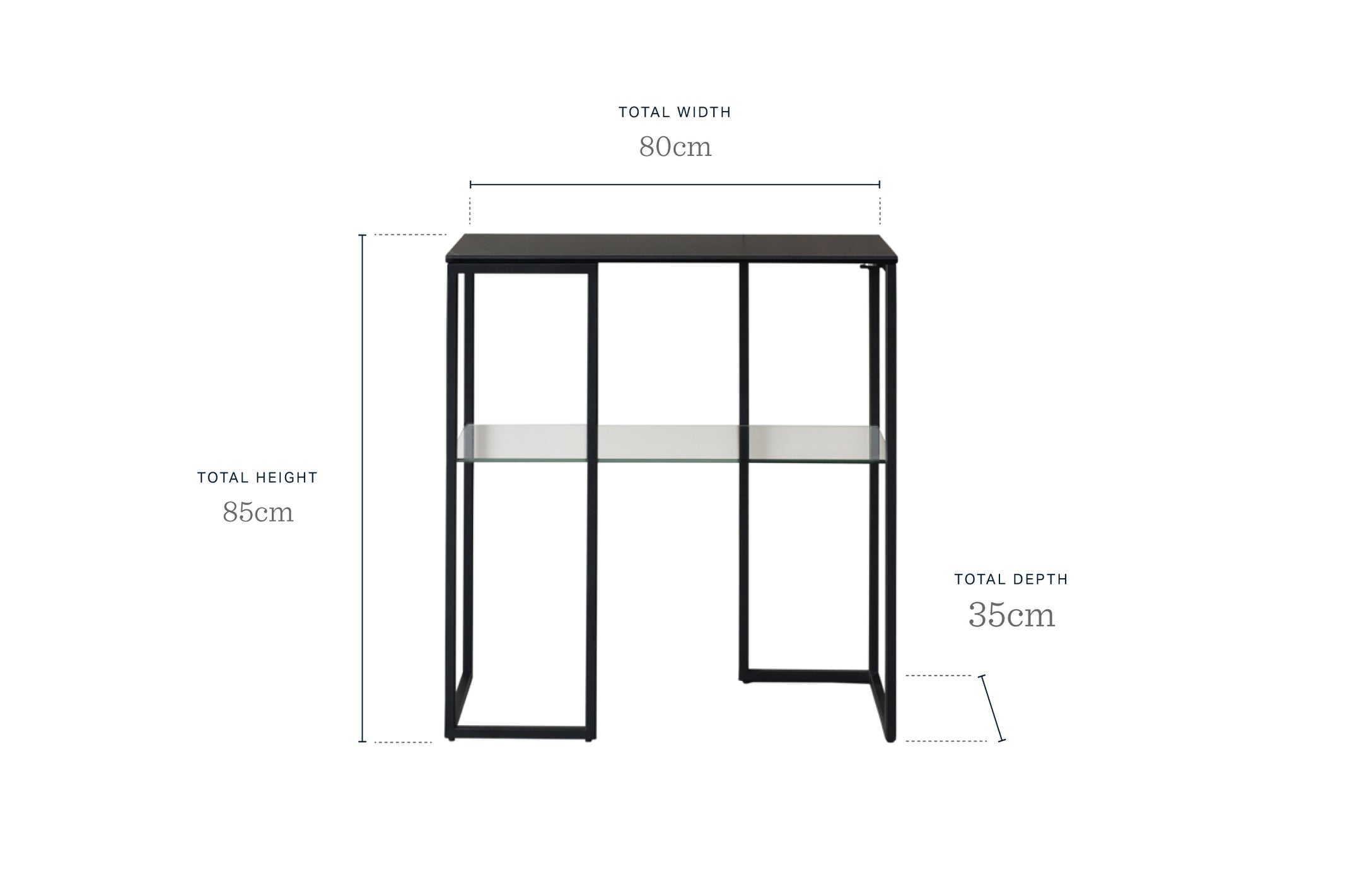 Georgia natural ceramic small console table – Danetti