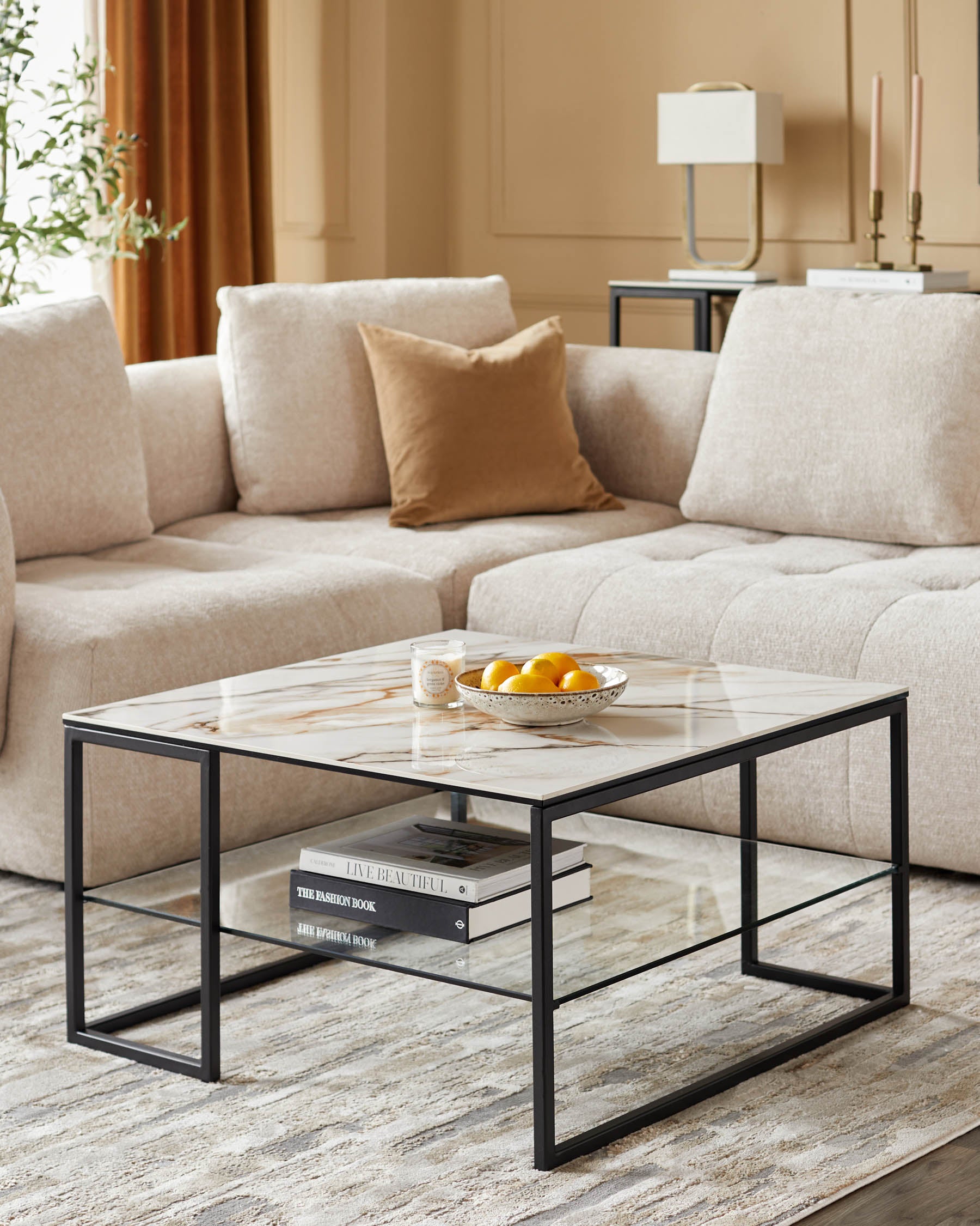 Georgia natural ceramic coffee table – Danetti