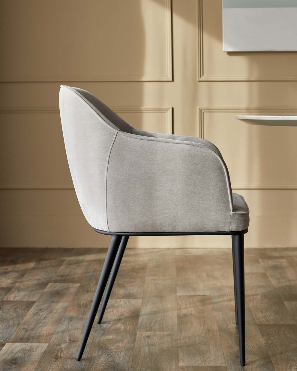 Harley natural grey chenille dining chair – Danetti