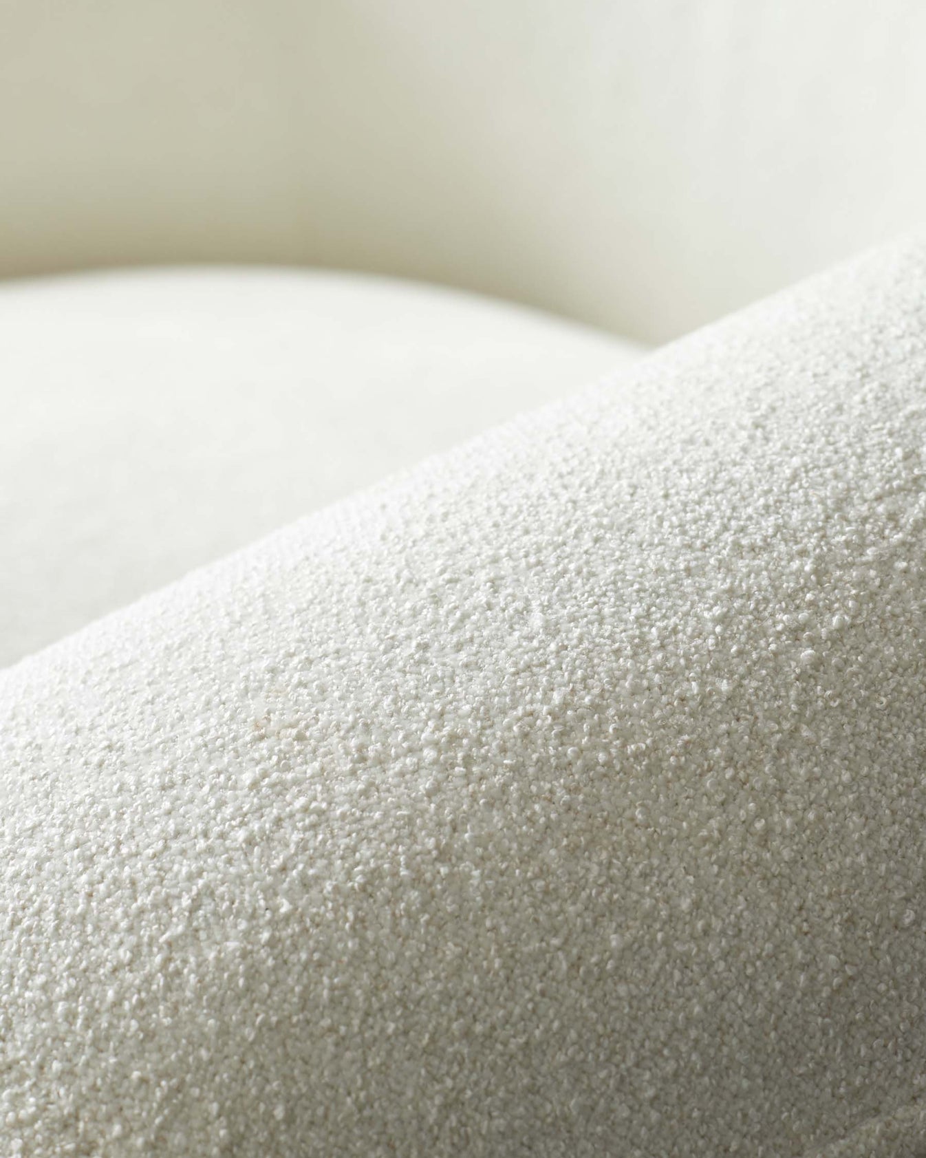 Hallie Ivory Boucle Armchair with Black Wood – Danetti