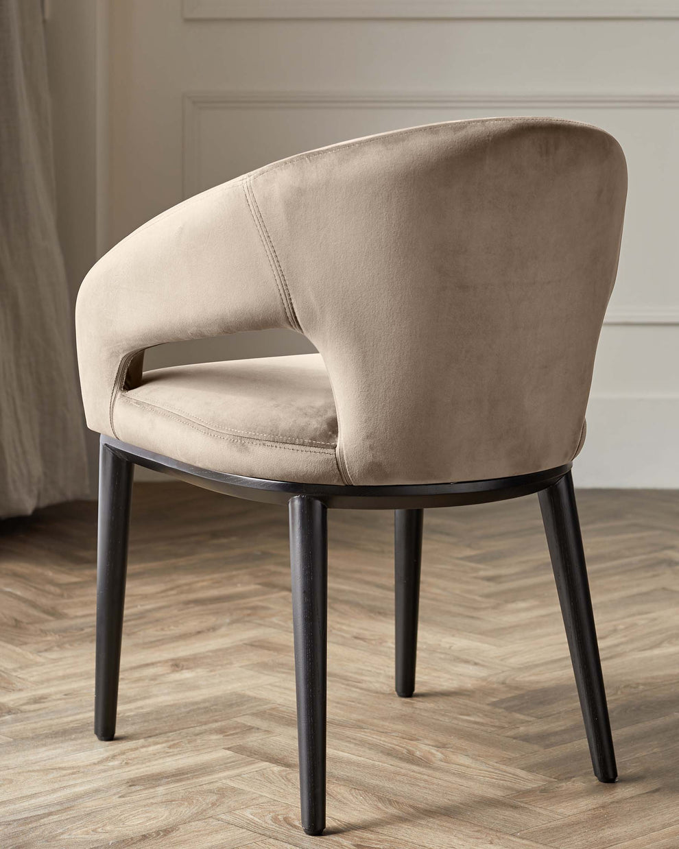 Heath Champagne Black Wood Dining Chair – Danetti