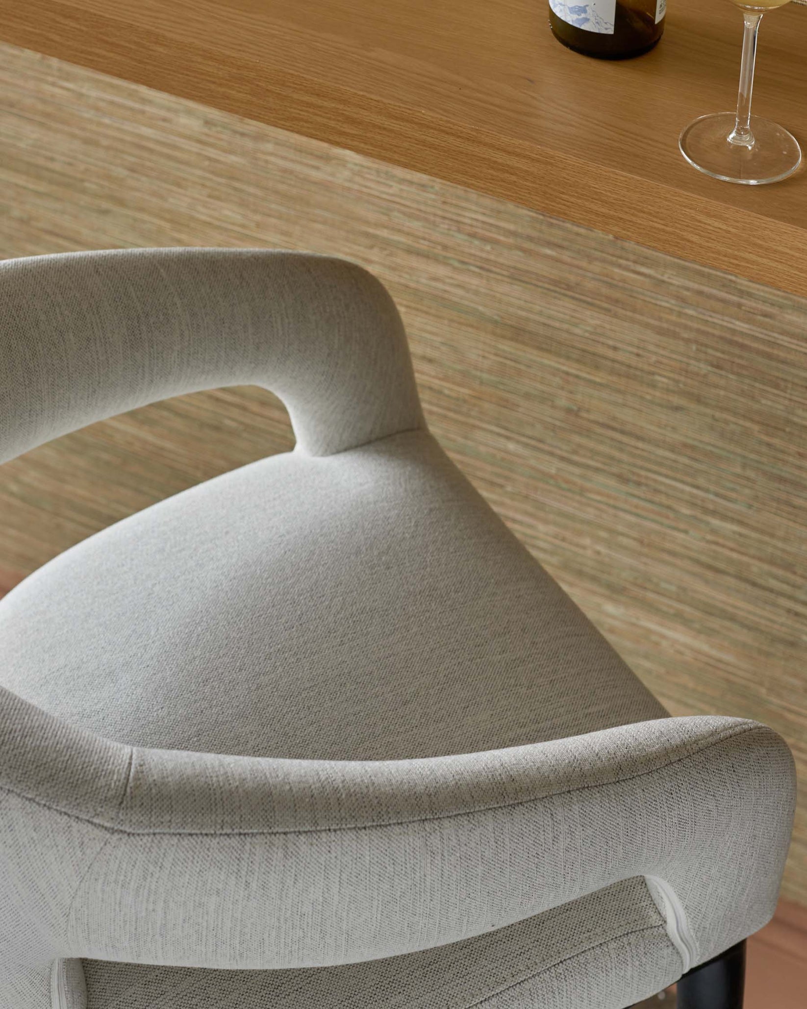 Heath ivory dual tone fabric bar stool – Danetti