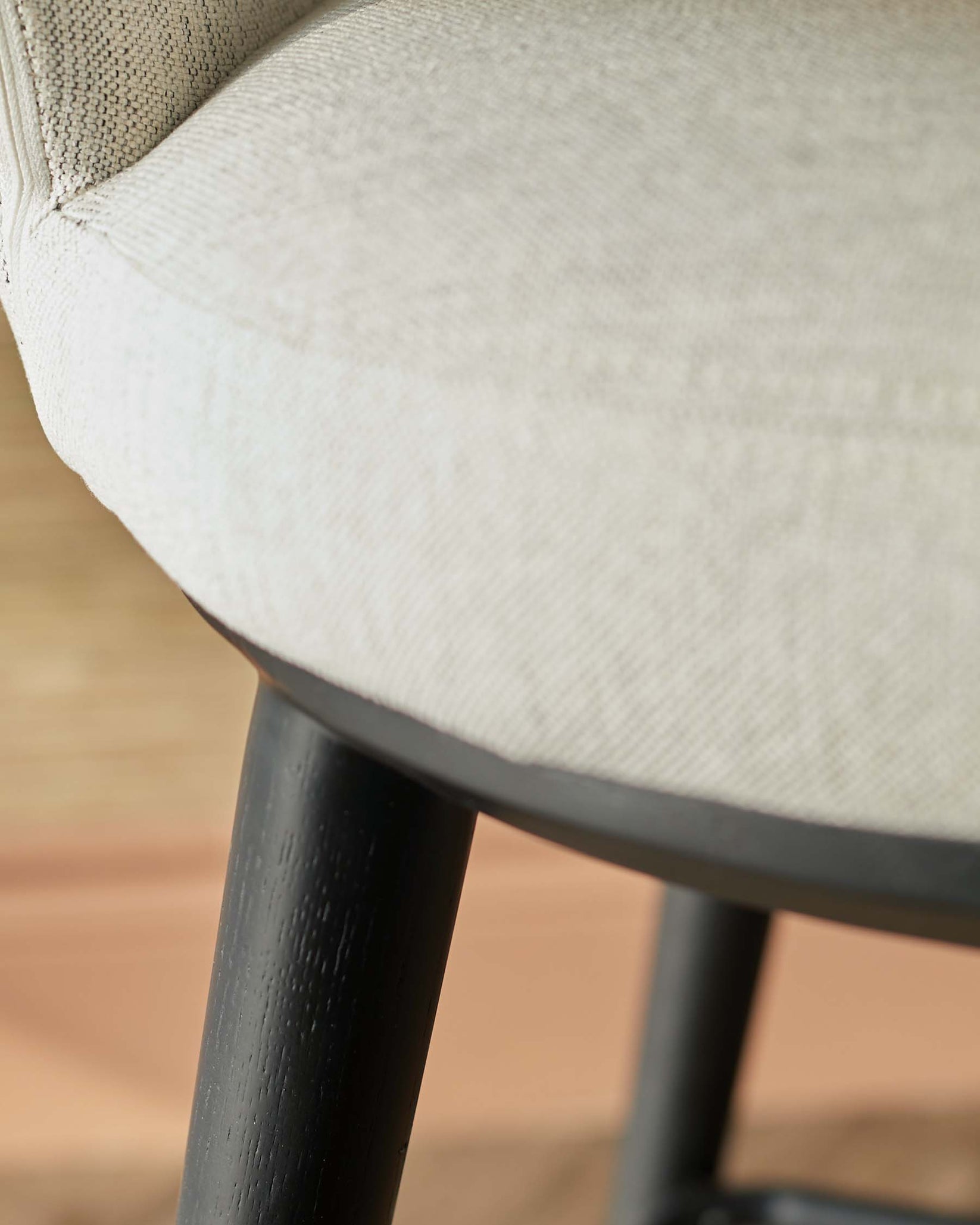 Heath ivory dual tone fabric bar stool – Danetti