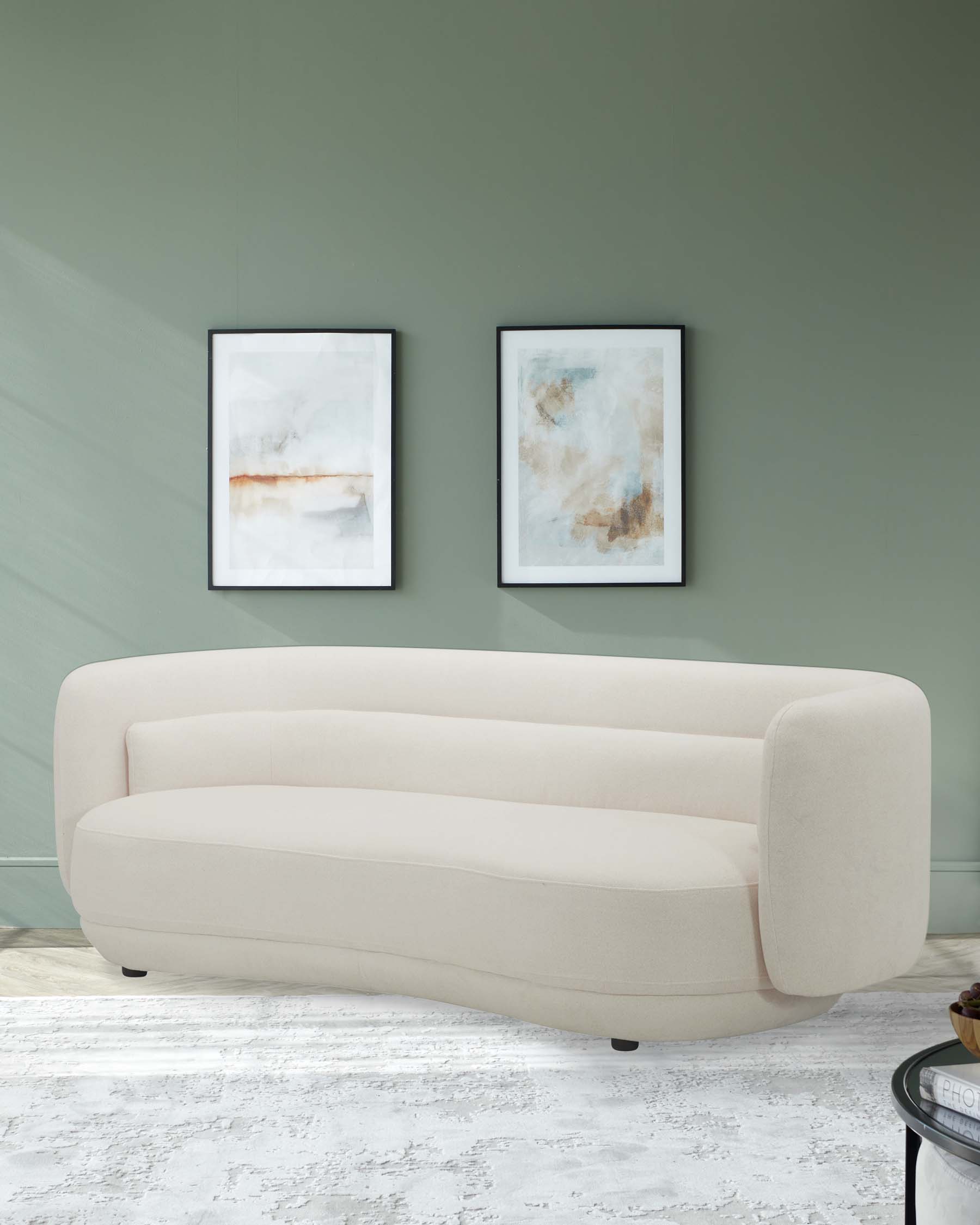 Henry Ivory Boucle 3 Seater Sofa – Danetti
