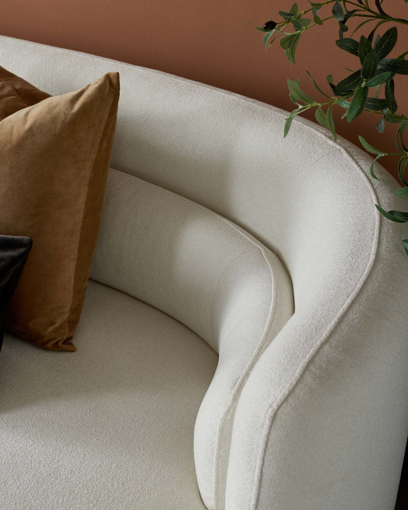 Henry Ivory Boucle 3 Seater Sofa – Danetti
