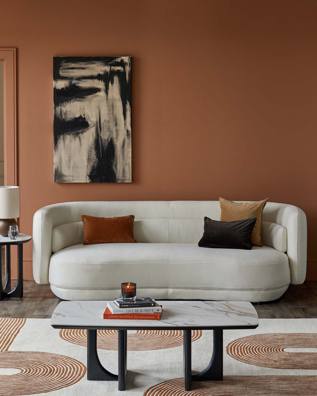 Henry Ivory Boucle 3 Seater Sofa – Danetti
