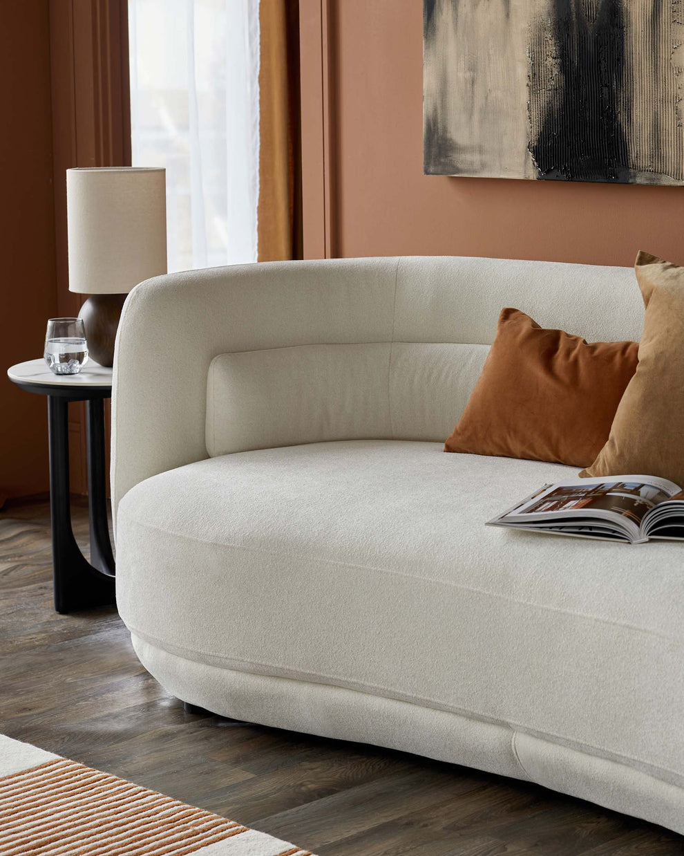Henry Ivory Boucle 3 Seater Sofa – Danetti