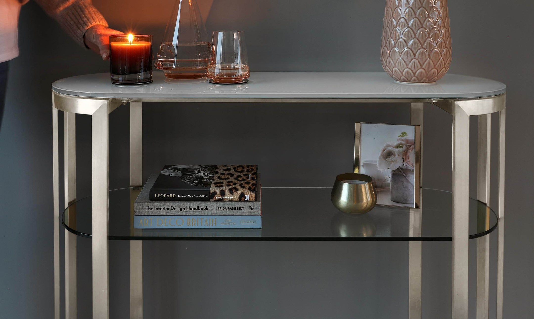 Glass Console Table Living Room by Danetti