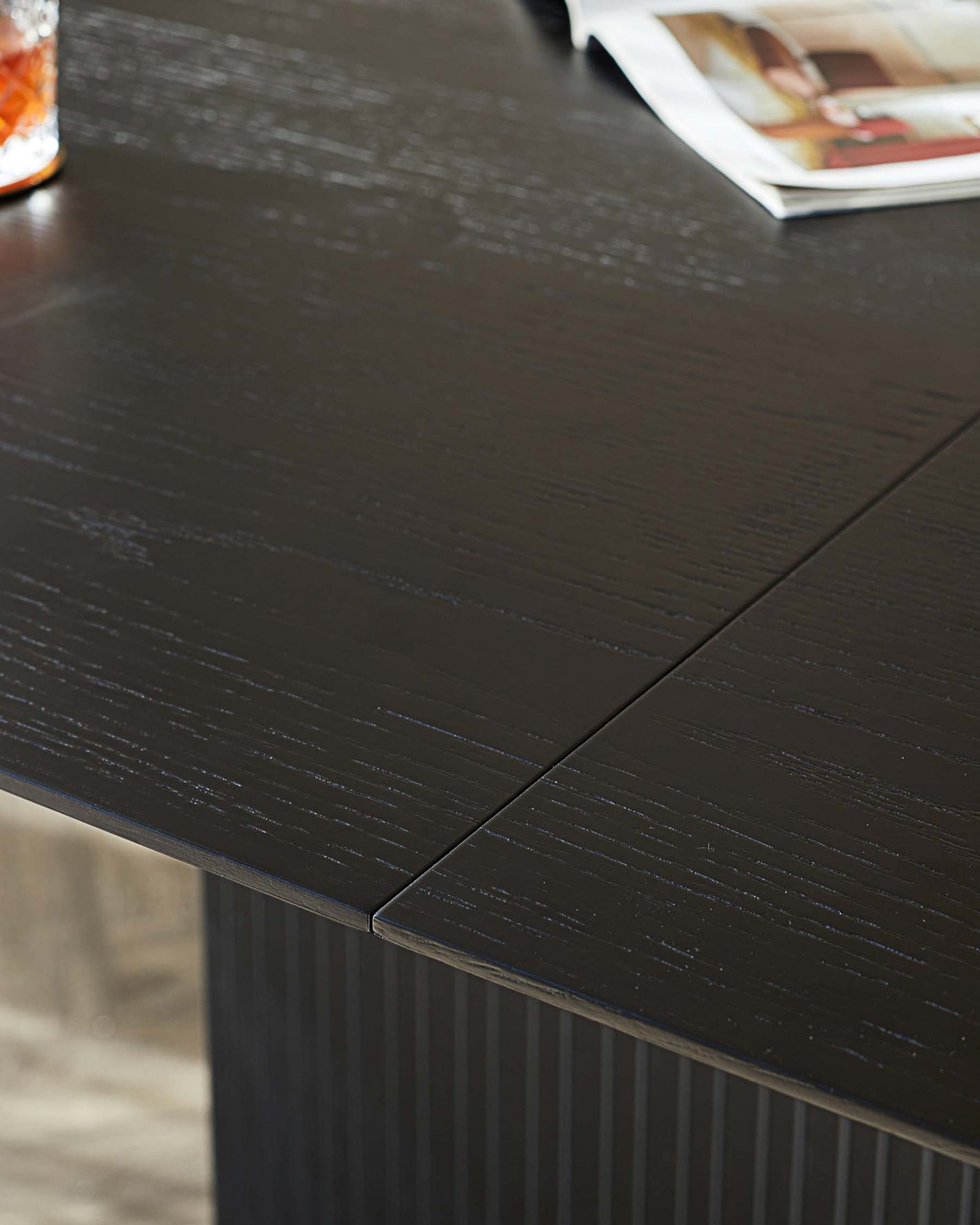 Kai Black Oak Extending 6 to 8 Seater Dining Table – Danetti