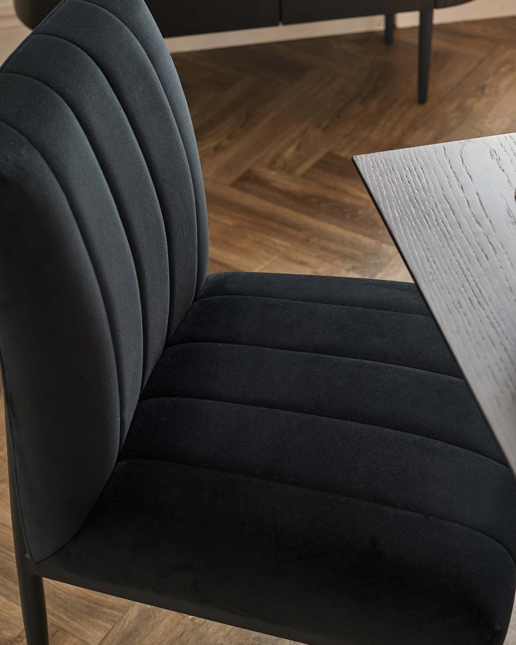 Kendra Black Metal Dining Chair Black Classic Velvet – Danetti
