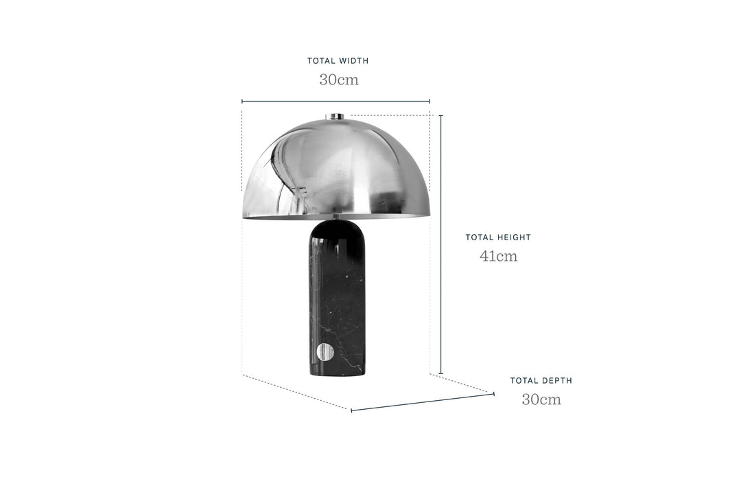 Louis Chrome Table Lamp by Danetti