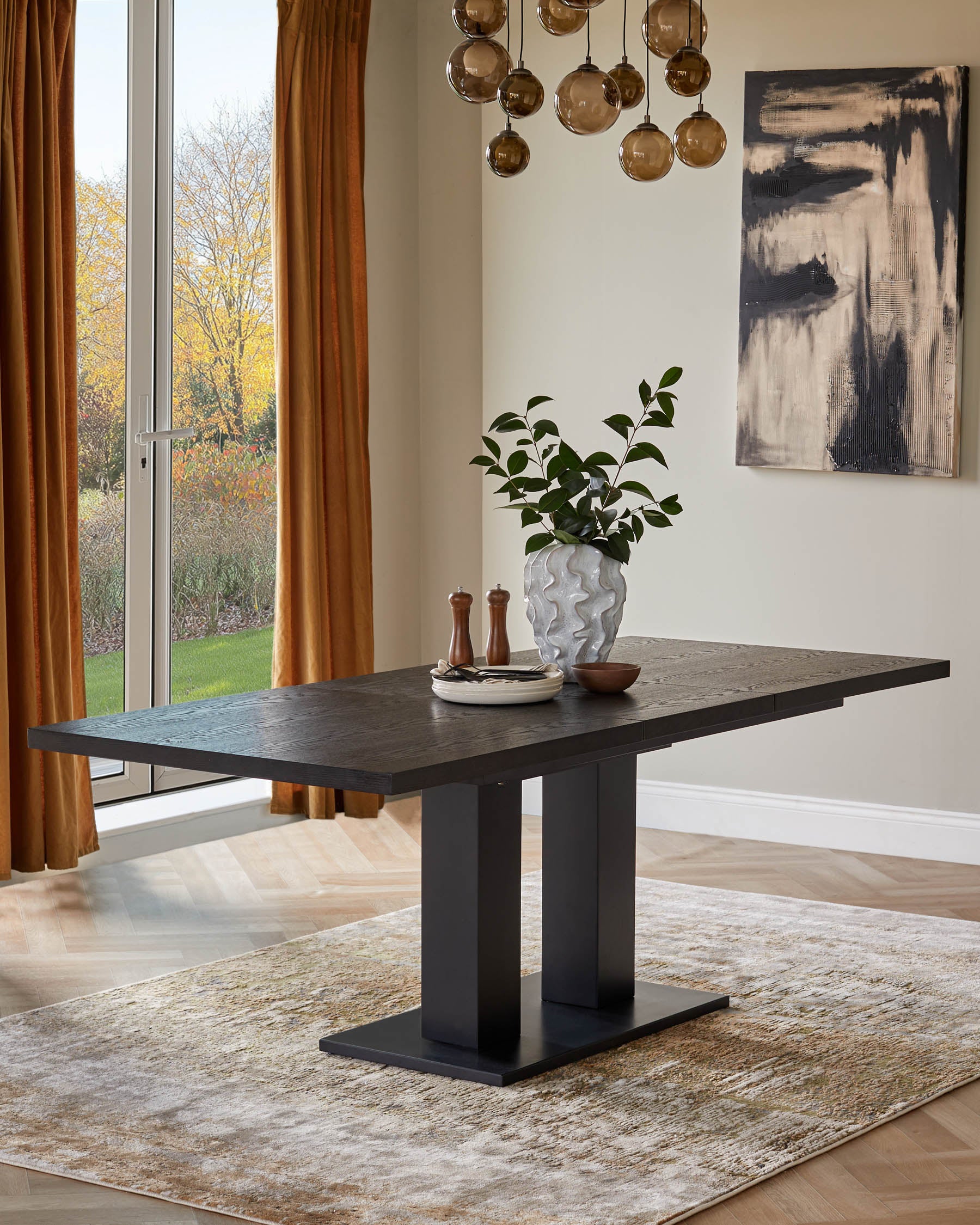Morgan 6 to 8 Seat Extending Dark Oak Dining Table | Danetti