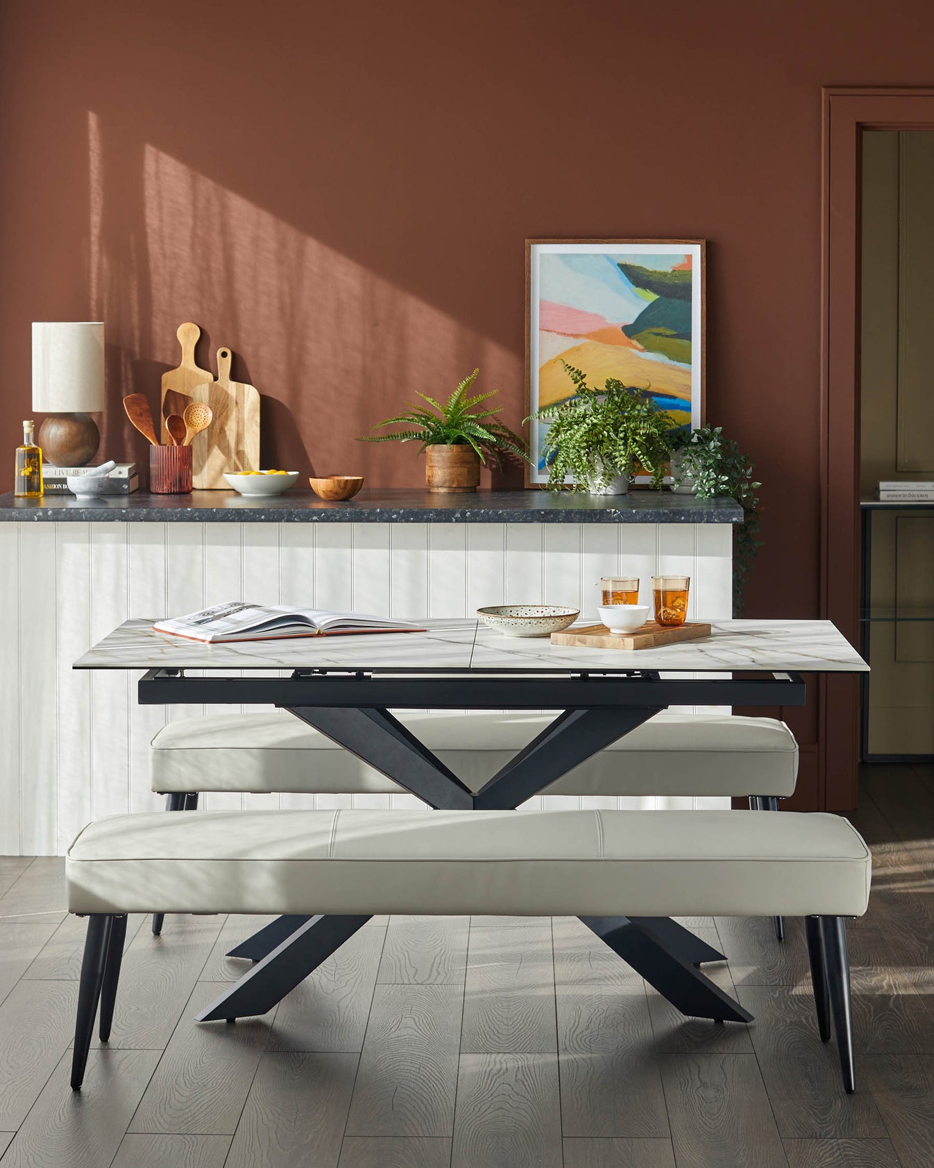 Mellow 3 Seater Backless Dining Bench | Danetti