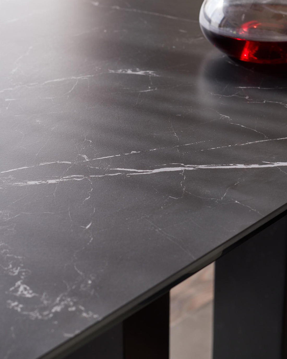 Mia 6-Seater Black Ceramic Dining Table by Danetti