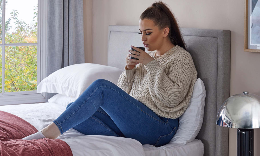 Monica Light Grey Fabric King Size Headboard – Danetti