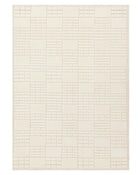 Mosaic Large Sculpted Wool Rug Cream – Danetti