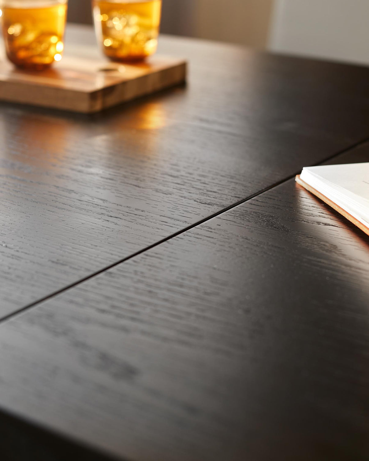 Nala black wood extending 6 to 8 seater dining table – Danetti