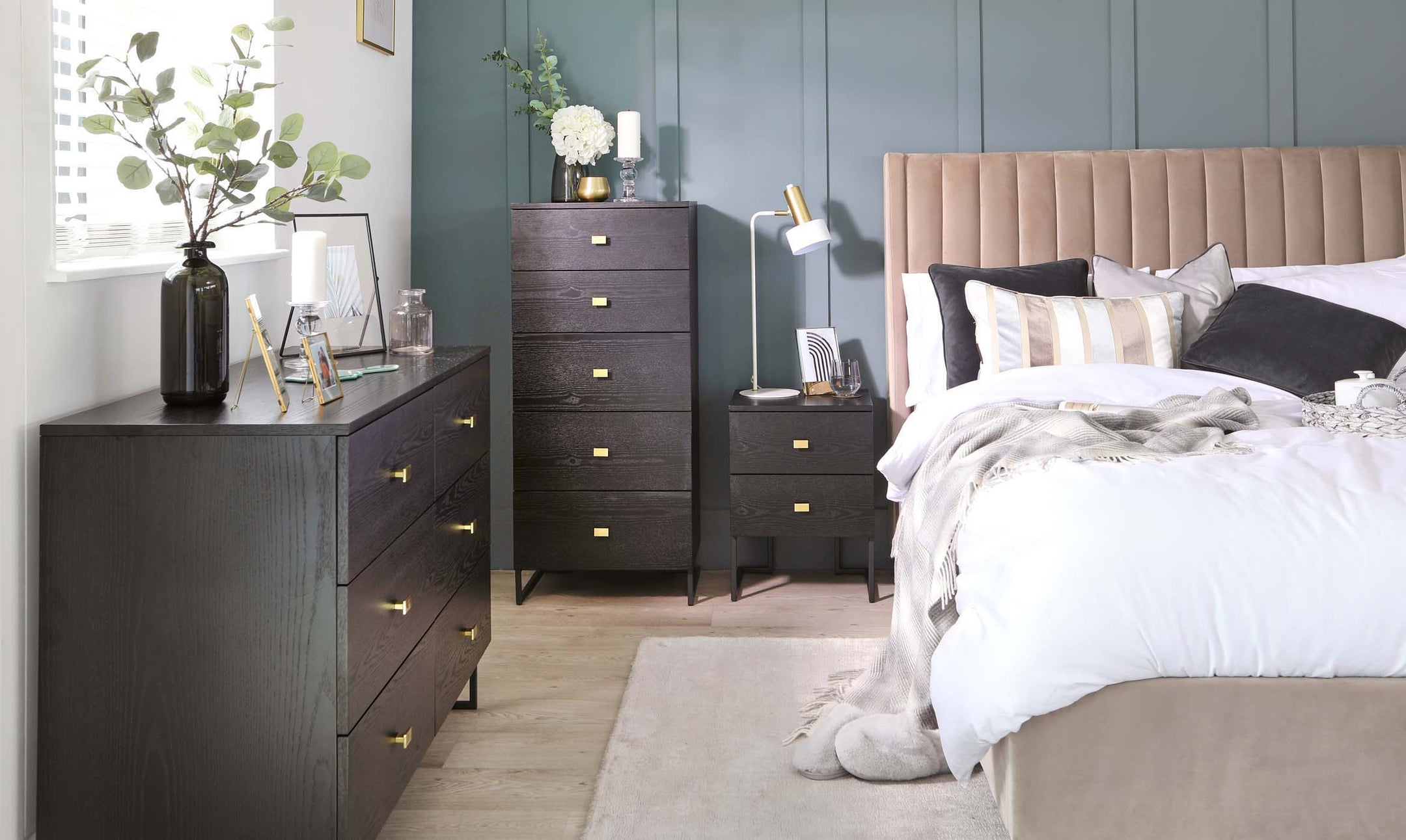 Odele Black Ash Bedside Table by Danetti