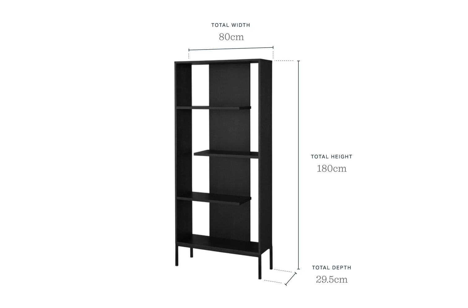 Reed Dark Walnut Tall Storage Unit With Black Legs | Danetti