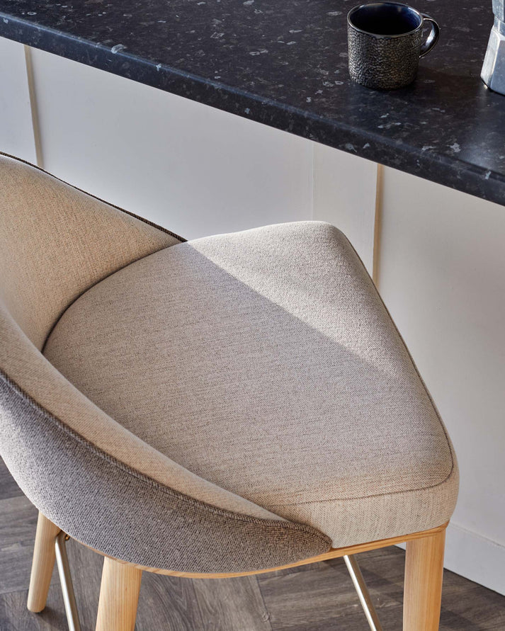 Scarlett natural mixed material bar stool – Danetti