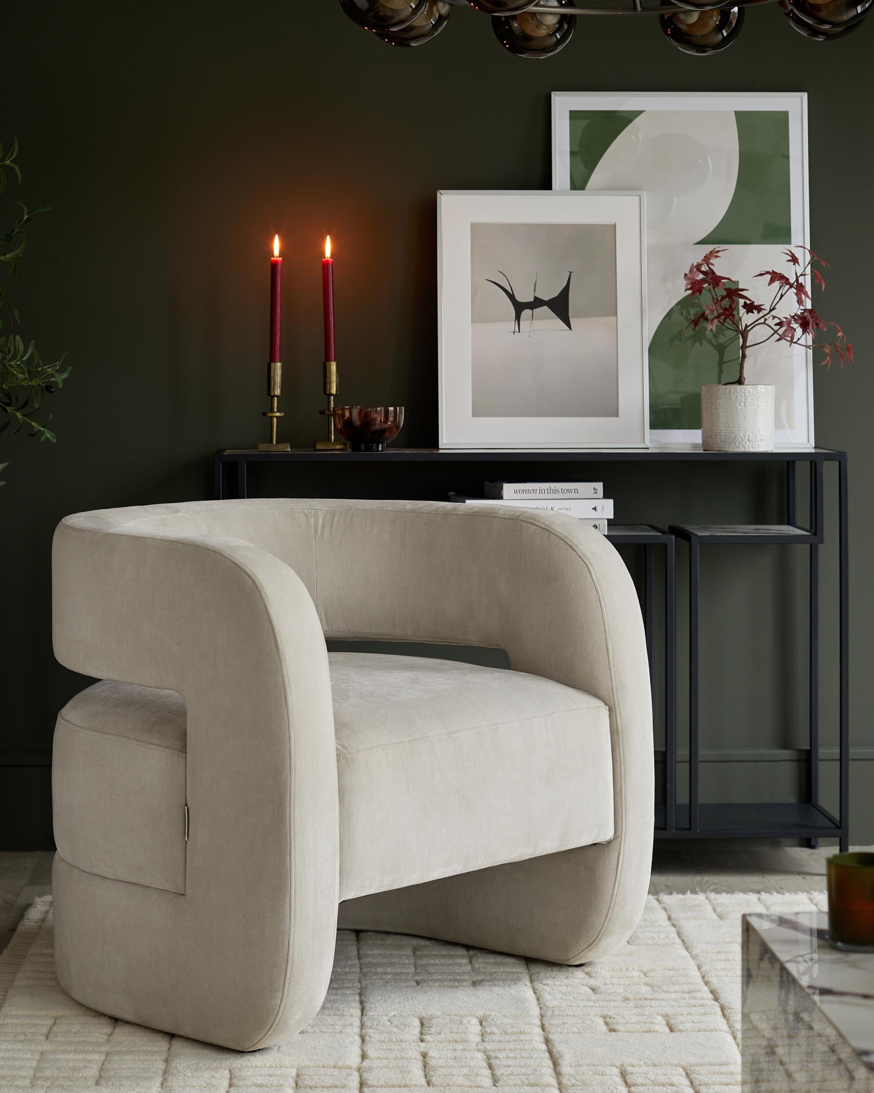 Silas natural grey fabric accent chair – Danetti