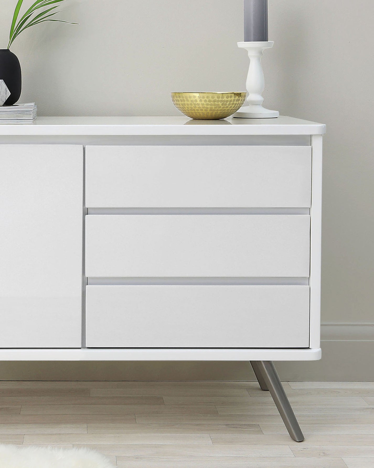 Assembled White High Gloss Sideboard by Danetti