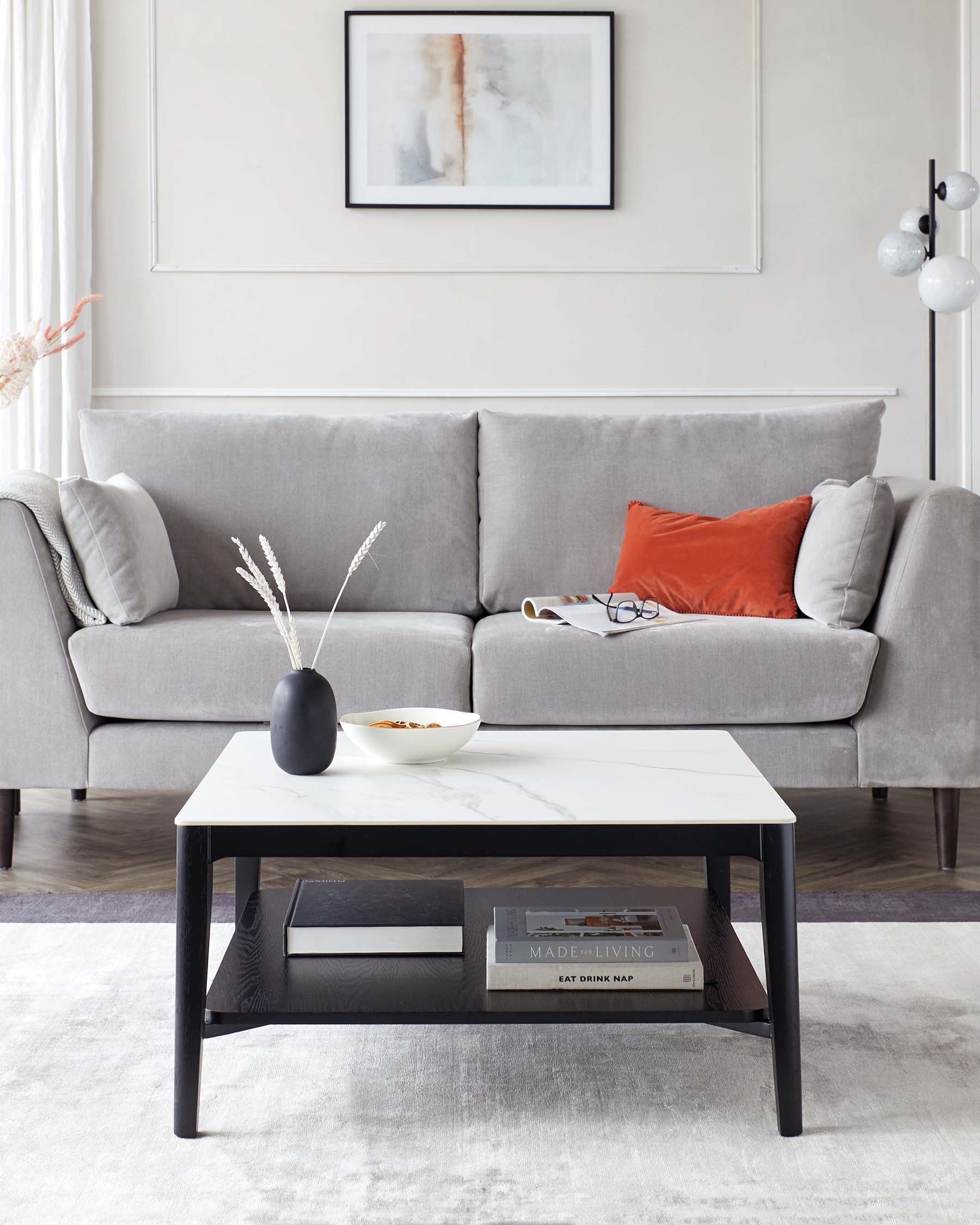 Banks Ceramic Marble Coffee Table by Danetti